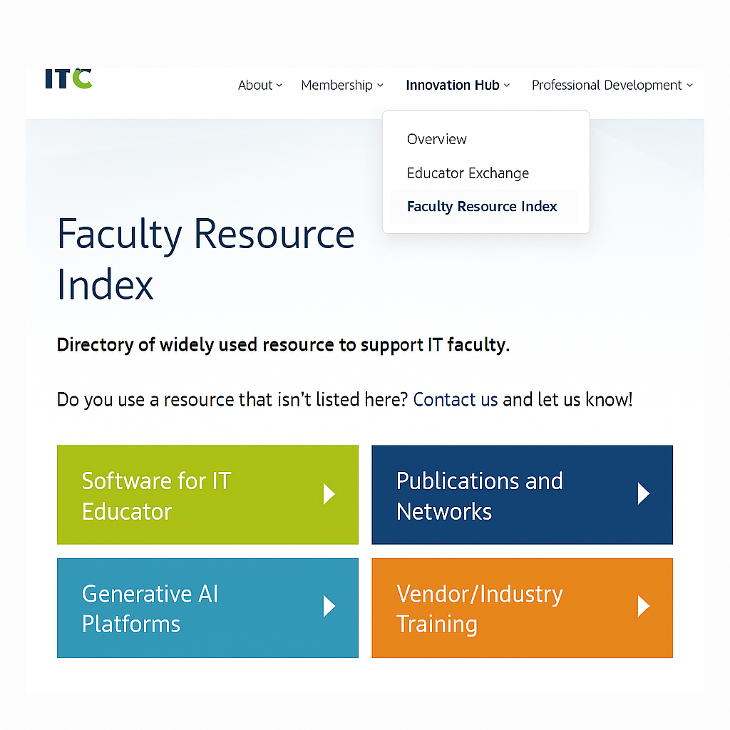 Introducing the Innovation Hub: A Central Resource for IT Educators - NITIC